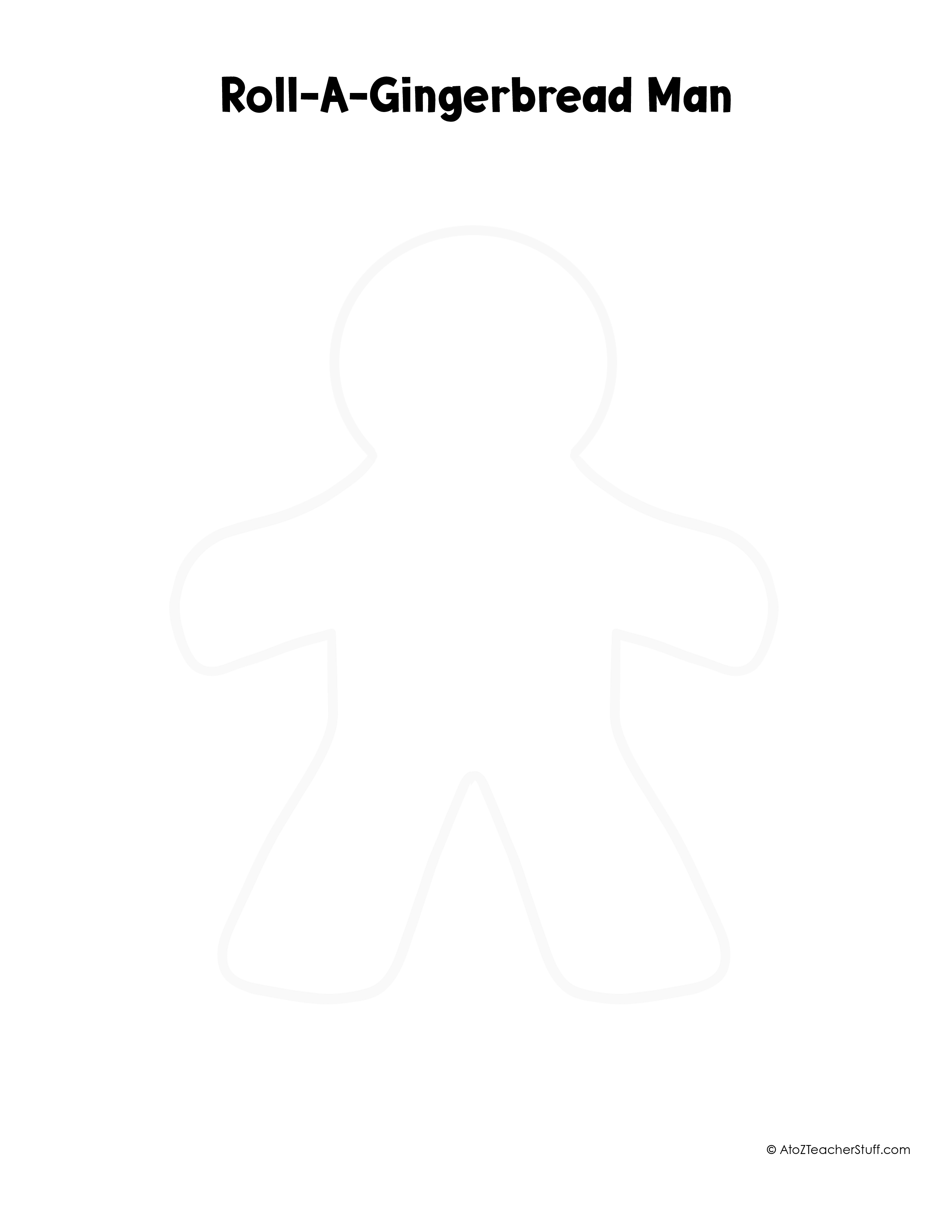 FREE Build A Gingerbread Man Printable Craft - A to Z Teacher Stuff