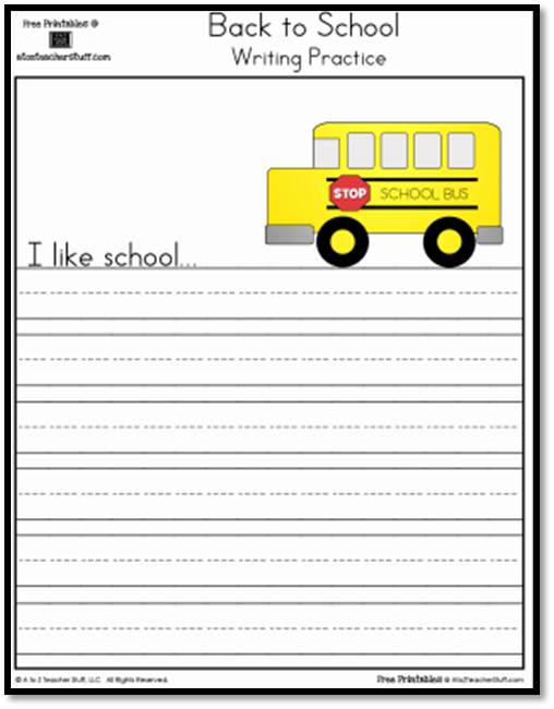 Squirrel Writing Practice Page - A to Z Teacher Stuff