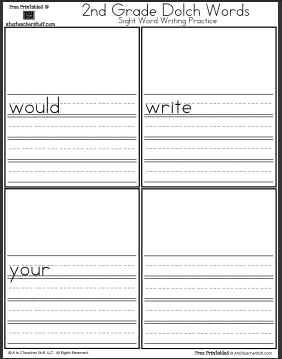 My Word Book: First Grade Dolch Sight Words Writing Practice - A to Z ...