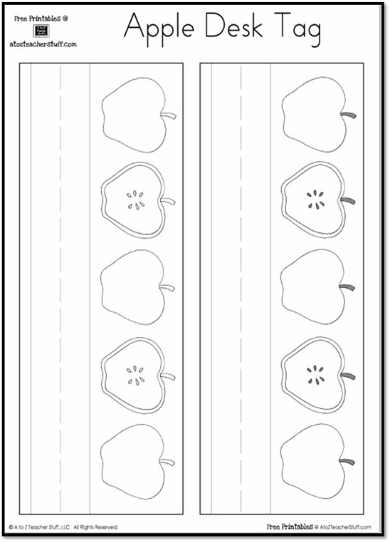 Back to School Nameplates / Desk Tags - A to Z Teacher Stuff