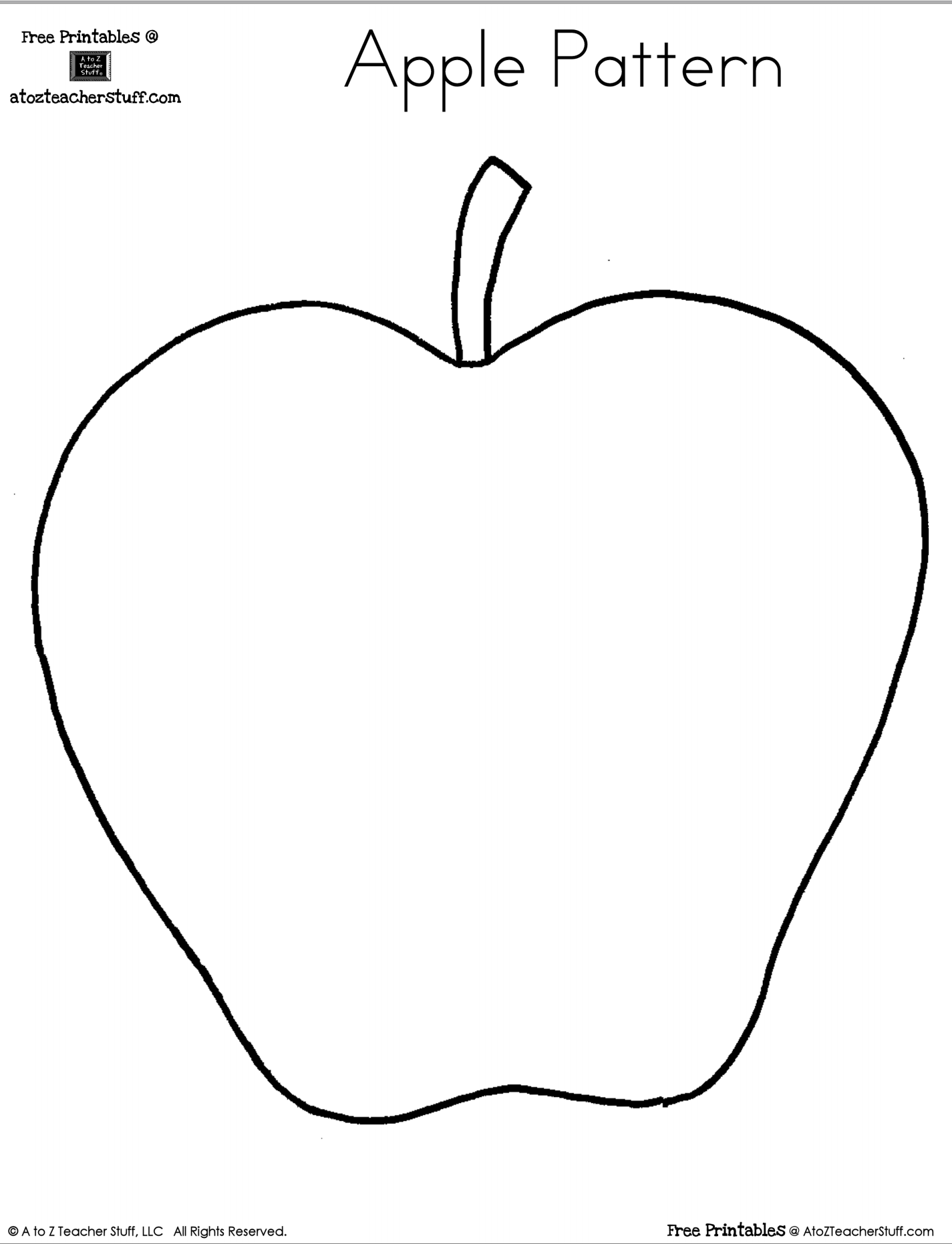 Printable Apple Pattern - A to Z Teacher Stuff