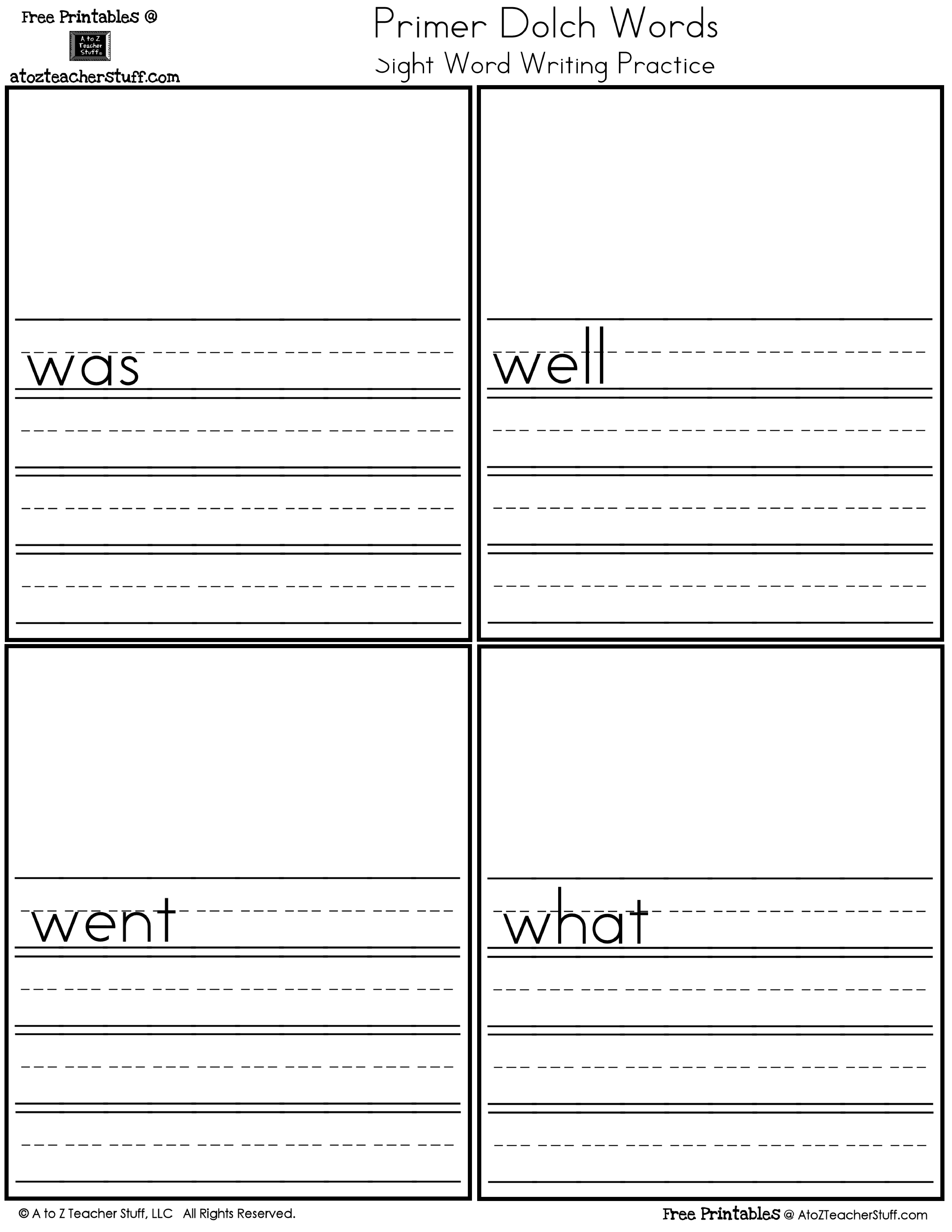 Christmas Word Tracing Practice - A to Z Teacher Stuff