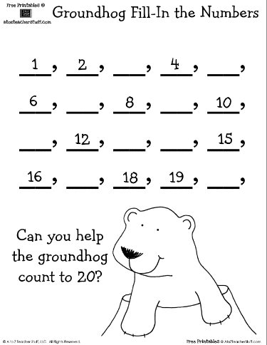 Shamrock Fill in the Missing Numbers Printable - A to Z Teacher Stuff