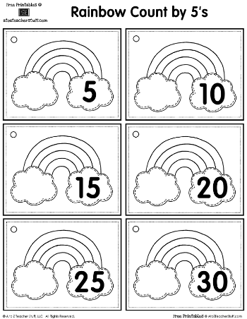 Rainbow Skip Counting by 5s and 10s - A to Z Teacher Stuff