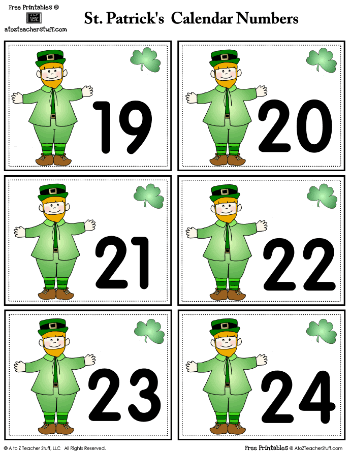 Calendar: March Days of the Week, Months, and Numbers - A to Z Teacher ...