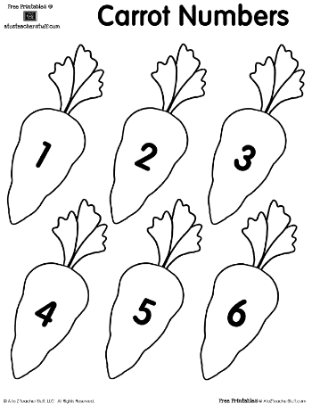 Bunny & Carrot Number Matching - A to Z Teacher Stuff