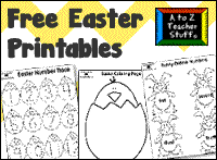 Easter Printables: Easter Bunny, Hatching Chicks, Eggs - A to Z Teacher ...