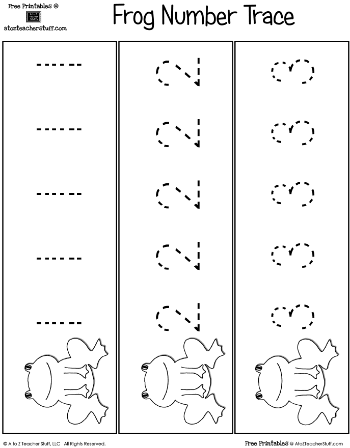 Frog Number and Letter Tracing - A to Z Teacher Stuff