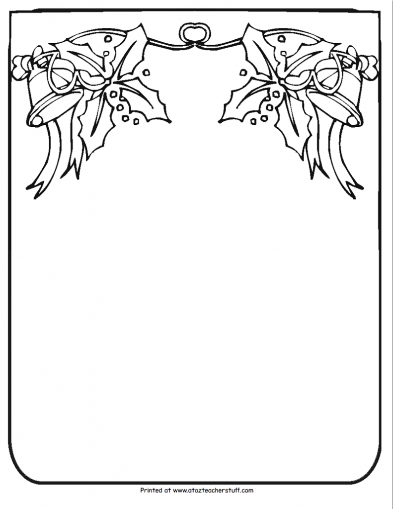 Christmas Border Writing Paper - A to Z Teacher Stuff