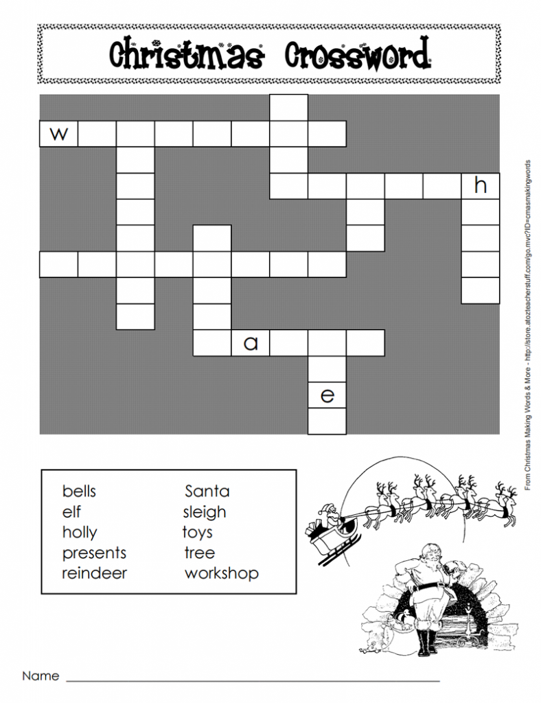 Sight Words Crossword Puzzle (are, for, and, in, of) - A to Z Teacher Stuff