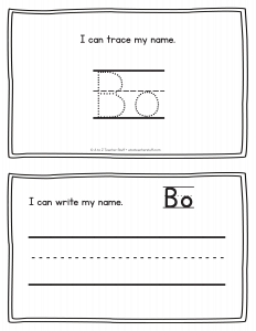 Bo - Name Printables for Handwriting Practice - A to Z Teacher Stuff