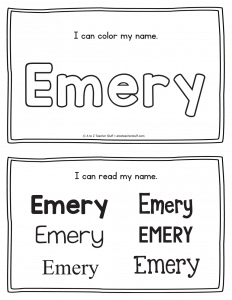 Emery - Name Printables for Handwriting Practice and Name Tracing - A ...