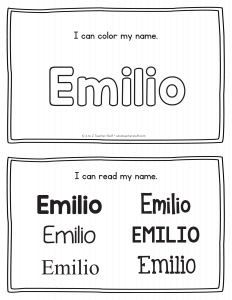 Emilio - Name Printables for Handwriting Practice and Name Tracing - A ...