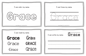 Grace - Name Printables for Handwriting Practice - A to Z Teacher Stuff