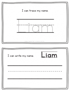 Liam - Name Printables for Handwriting Practice - A to Z Teacher Stuff
