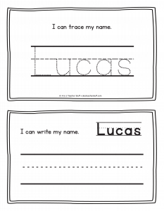 Lucas - Name Printables for Handwriting Practice - A to Z Teacher Stuff