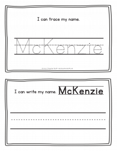 McKenzie - Name Printables for Handwriting Practice - A to Z Teacher Stuff
