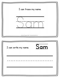 Sam - Name Printables for Handwriting Practice - A to Z Teacher Stuff