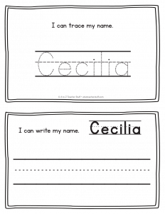 Cecilia - Name Printables for Handwriting Practice - A to Z Teacher Stuff