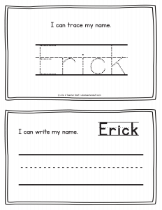 Erick - Name Printables for Handwriting Practice and Name Tracing - A ...